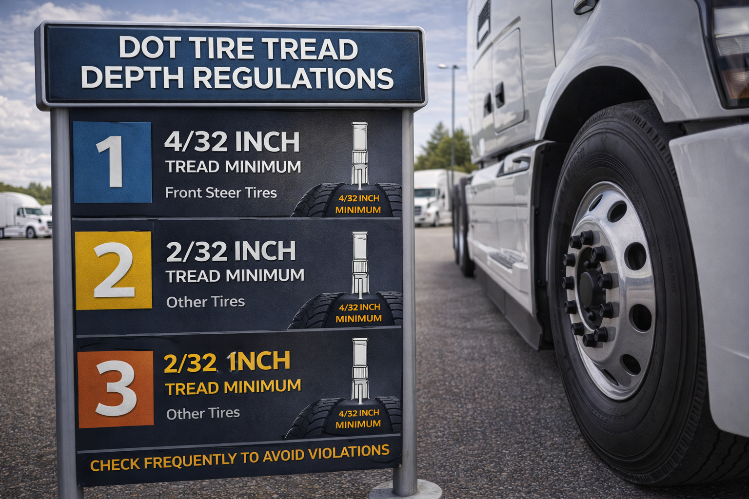 DOT Tire Tread Depth Regulations - Logity Dispatch